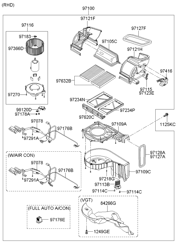 Привод заслонки отопителя вин код 97159-2E200 цена – купить в Киеве ...