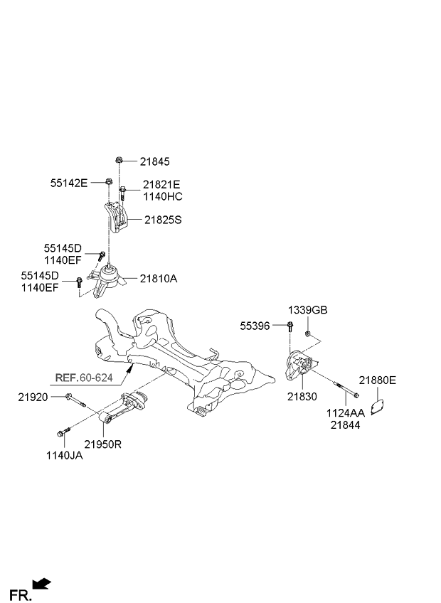 Подушка ДВС передн. Sonata (10-) вин код 21950-2T000 цена – купить в ...