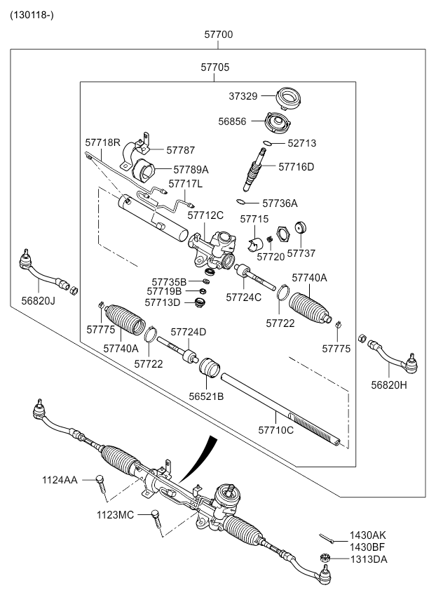 Втулка рулевой рейки вин код '565214L000 цена – купить в Киеве, Харьков ...